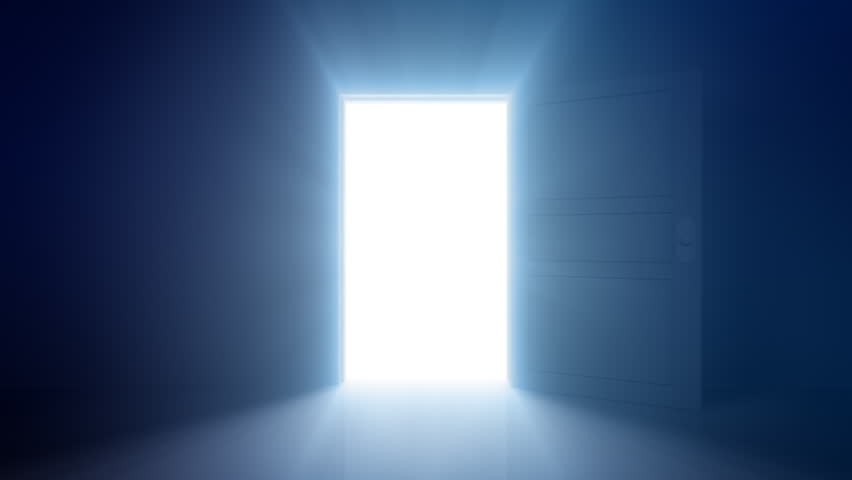 Heavens Golden Gates Opening To An Ethereal Light On A Cloudy Background Stock Footage Video