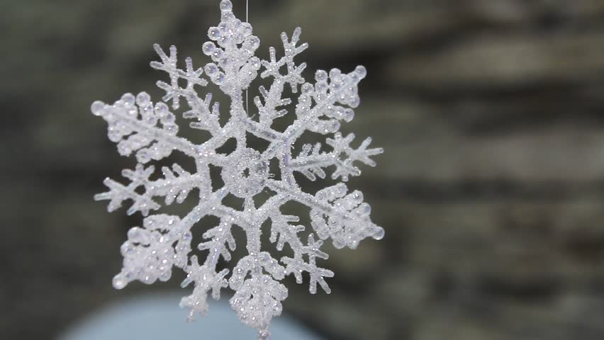 A White Snowflake Hanging from Stock Footage Video (100% Royalty-free ...