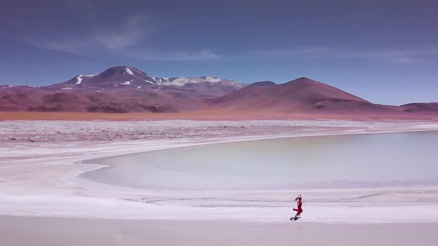 Red Mountain with Water and landscape, Chile image - Free stock photo ...