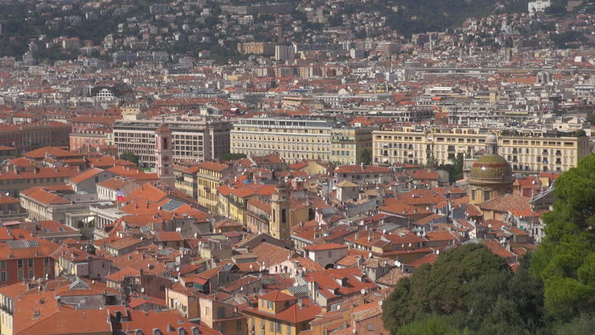 Aerial View of Nice Crowded Stock Footage Video (100% Royalty-free ...