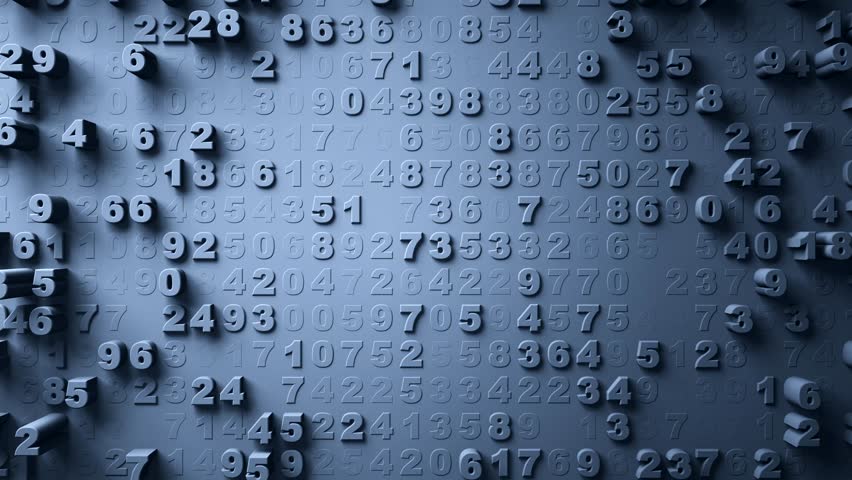 Abstract Numbers Random Motion, 3d Animation 4k Stock Footage Video ...