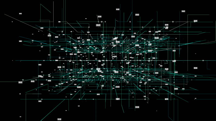 Big Data Visualization. Hud Grid Stock Footage Video (100% Royalty-free ...