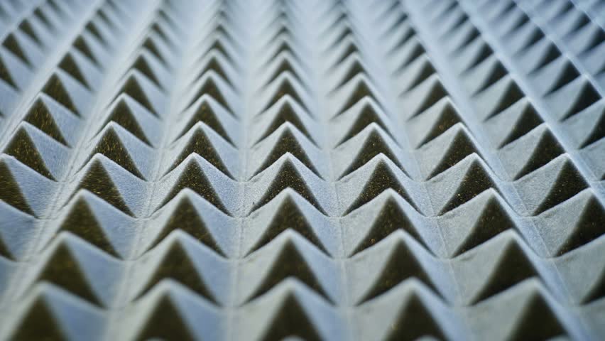Macro Of Acoustic Foam Panel Background, Sliding Video, Shallow Depth ...