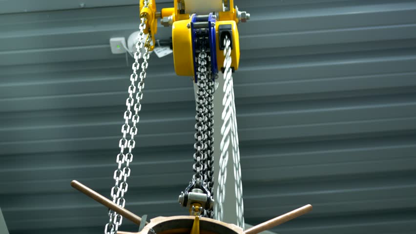 Chain Winch Lifts Copper Billet Stock Footage Video (100% Royalty-free ...