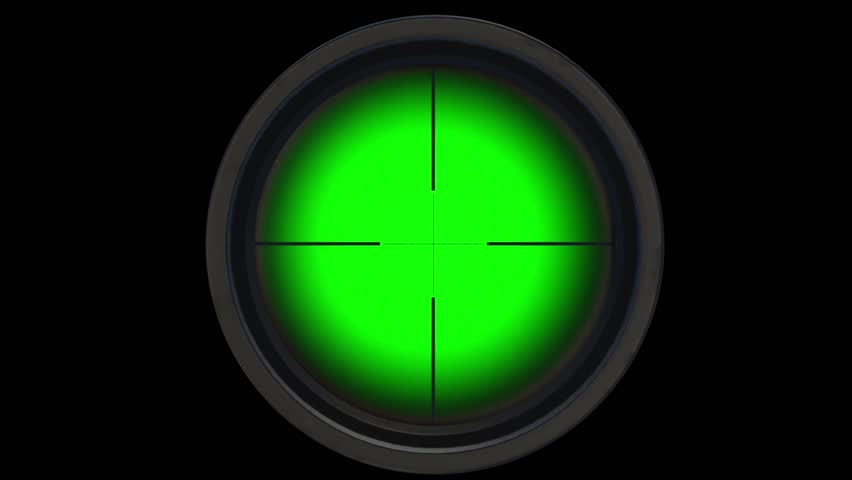 Sniper Scope Or Optical Sight On Green Screen. Sniper Scope Or Optical ...