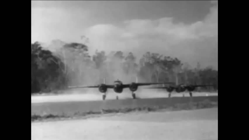 1940s - The Battle Of Rabaul In World War II, 1942. Stock Footage Video ...