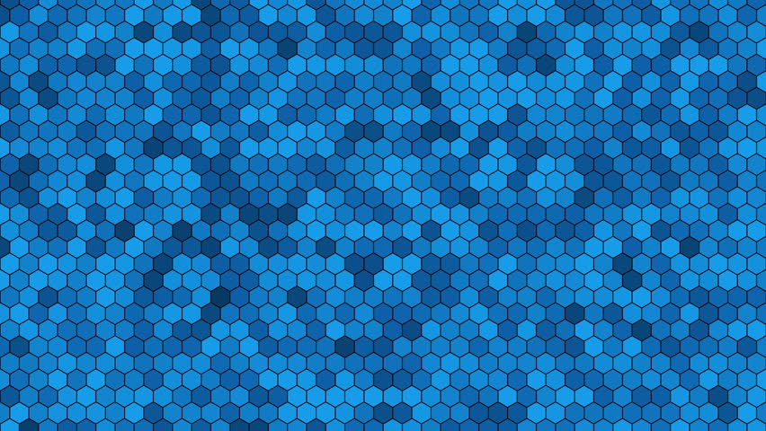 Abstract Blue Hex Background. Seamless Stock Footage Video (100% ...