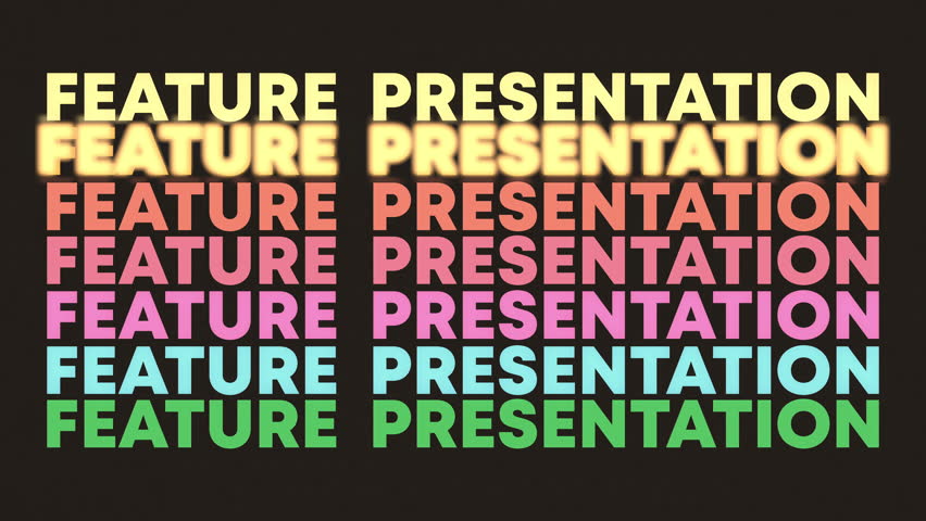 Feature Presentation Vintage Style Cinema Stock Footage Video (100% ...