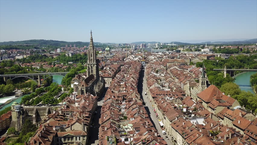 Aerial View of the Old City in Bern, Switzerland image - Free stock ...