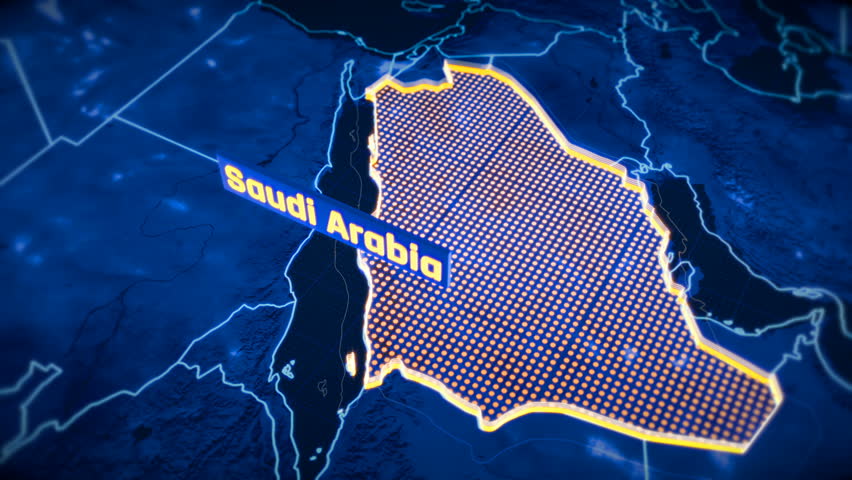Saudi Arabia Country Border 3d Stock Footage Video (100% Royalty-free ...