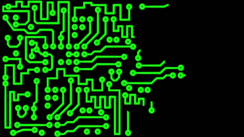 Green Electronic Hi-tech Tree. Seamless Loop Starting At 5.00 Stock ...