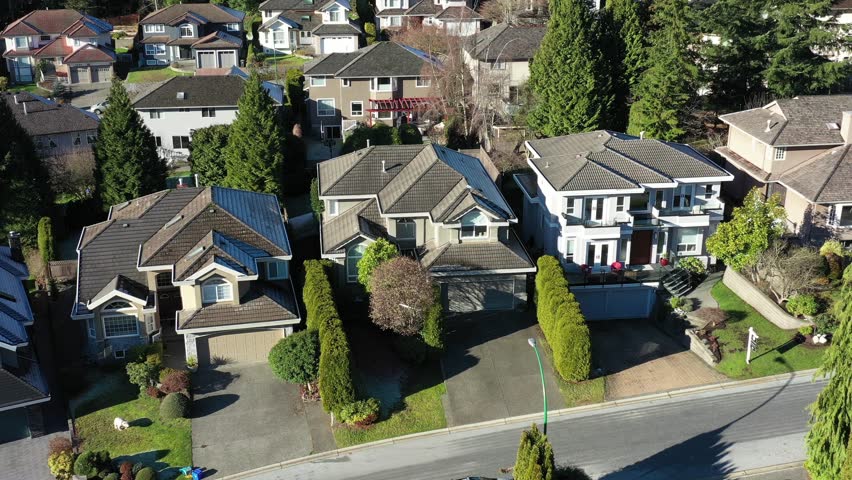 A Perfect Neighbourhood. Houses in Stock Footage Video (100% Royalty ...