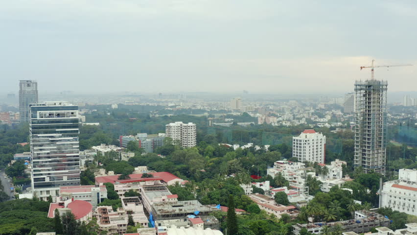 Day Time Bangalore Cityscape High Stock Footage Video (100% Royalty ...