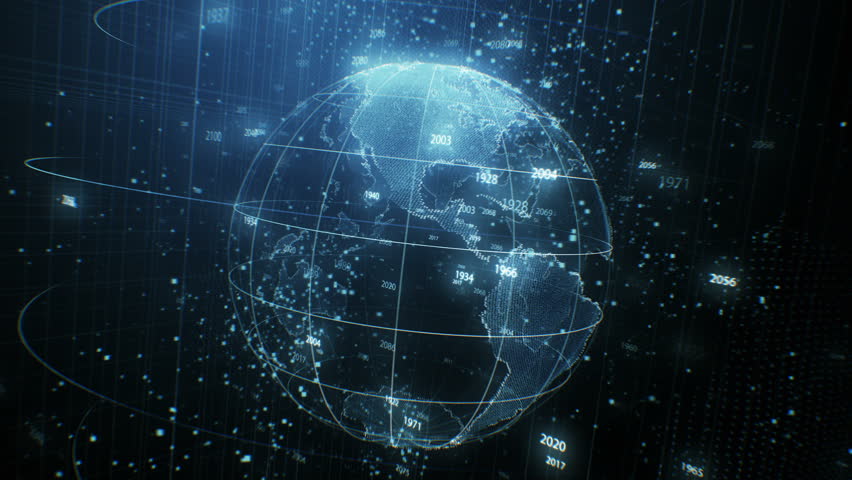 Beautiful Earth Hologram Rotating Seamless Stock Footage Video (100% ...