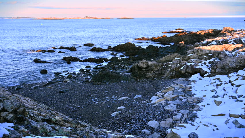 Winter sunset landscape in Massachusetts image - Free stock photo ...