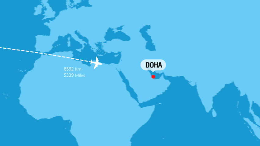 「New York to Doha Flight」の動画素材（ロイヤリティフリー）1026029591 | Shutterstock