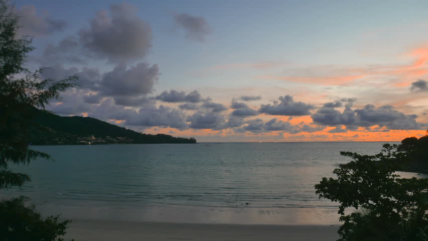 Time-Lapse landscape at dusk with water, sand, and tree image - Free ...