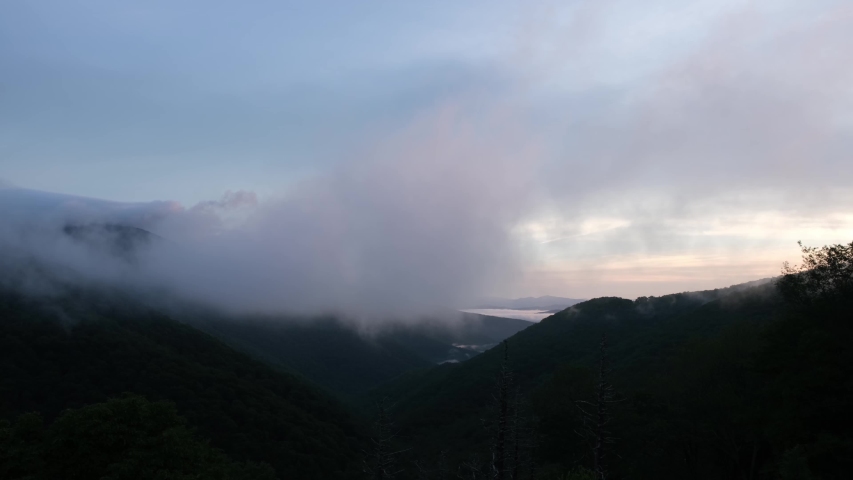 Mountain Landscapes in the Fog in Blue Ridge Parkway image - Free stock ...