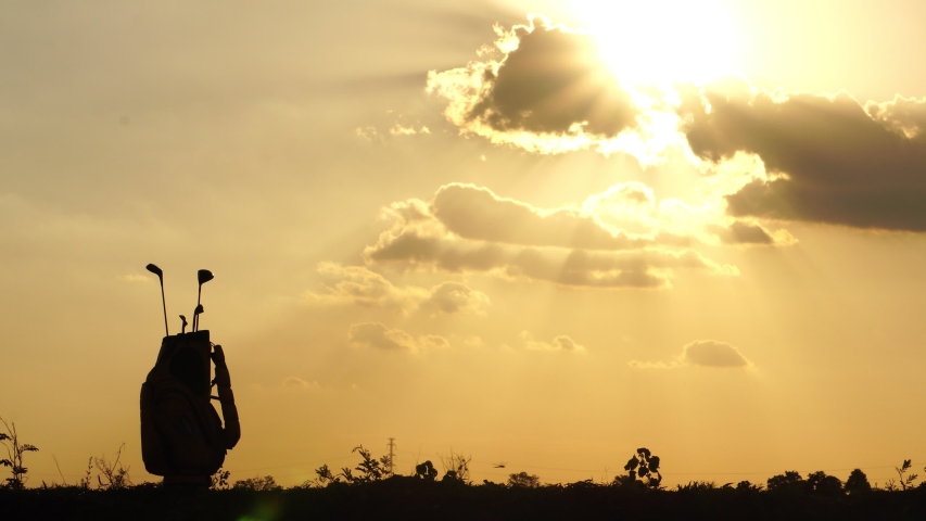Golfer at Dusk swinging Golf Club image - Free stock photo - Public ...