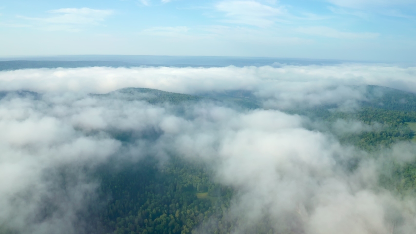 Mountain Meadow with fog over the peaks image - Free stock photo ...