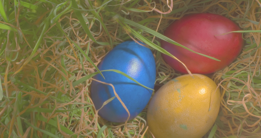 Colored Easter Eggs in Nest image - Free stock photo - Public Domain ...
