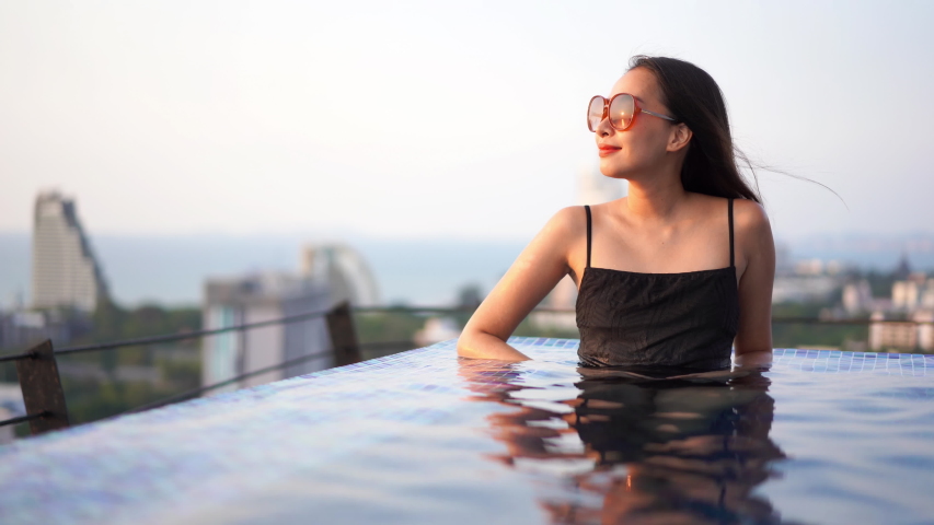 beautiful-women-in-black-bathing-suit image - Free stock photo - Public ...