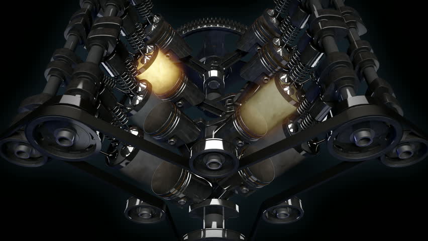 Animation of Working V8 Engine Stock Footage Video (100% Royalty-free ...