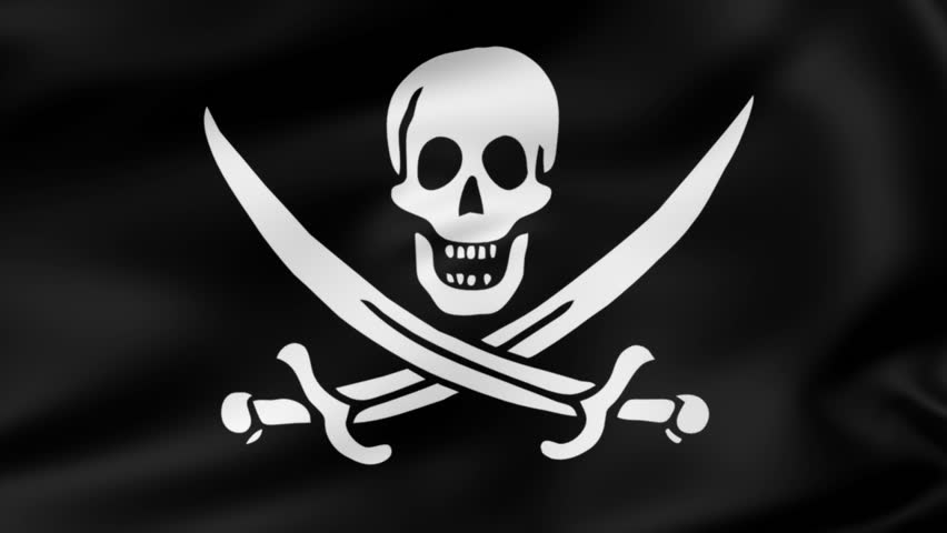 Animated Pirate Flag - Seamless Stock Footage Video (100% Royalty-free ...