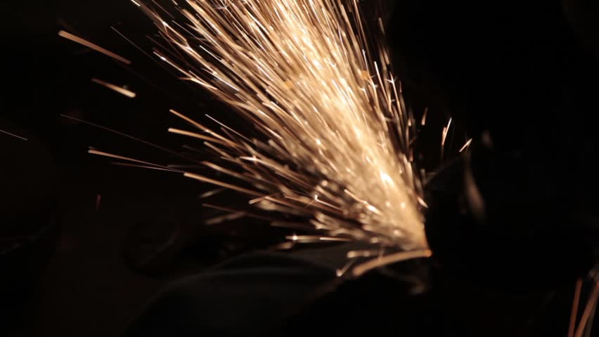 Angle Grinder Strike Sparks in Stock Footage Video (100% Royalty-free ...