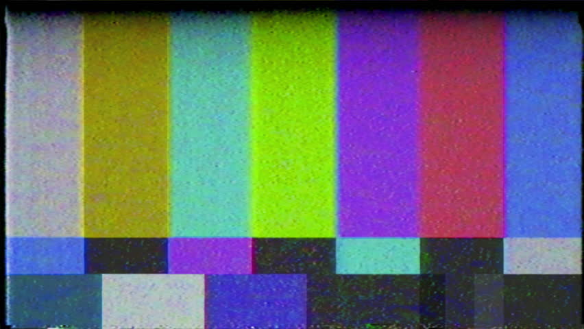 A Flickering, Analog TV Signal With Bad Interference, Static, And Color ...