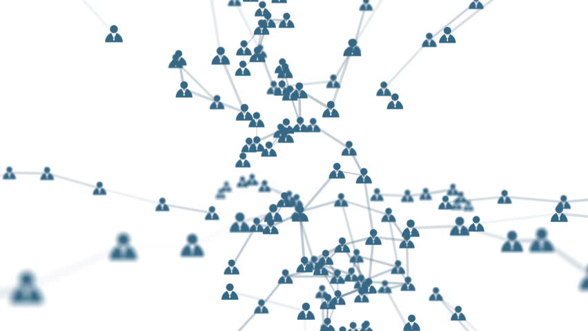 Social Networking Concept. Animated Model Stock Footage Video (100% ...