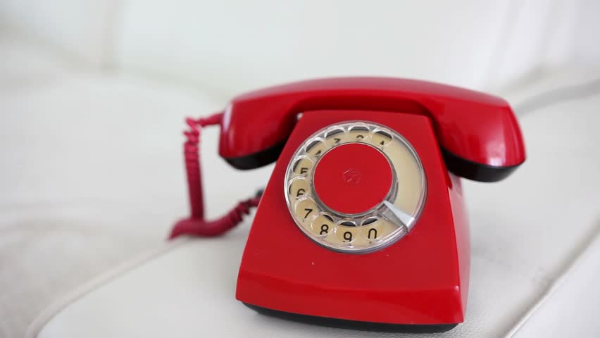 Red Phone Ringing And Moving ,Still Frame Animated, Fix Camera, White ...