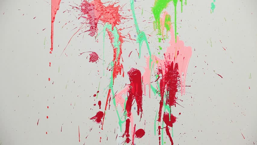 Messy Handprints and Dripping Paint Stock Footage Video (100% Royalty ...