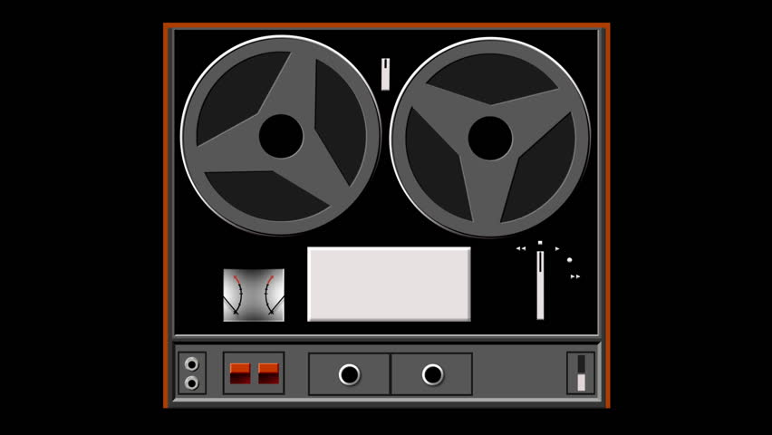 Reel-to-reel Tape Recorder Animated Graphic Stock Footage Video (100% ...