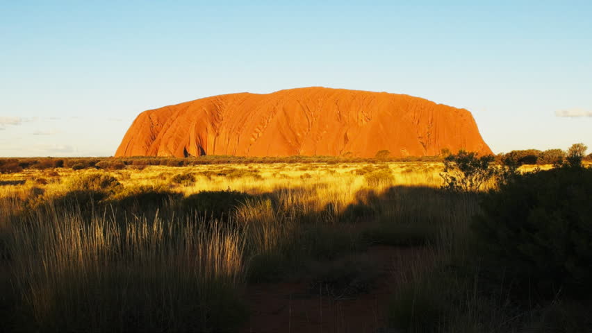 YULARA, AUSTRALIA - JUNE 17 2015: A Close Up Of Uluru/ayers Rock In ...
