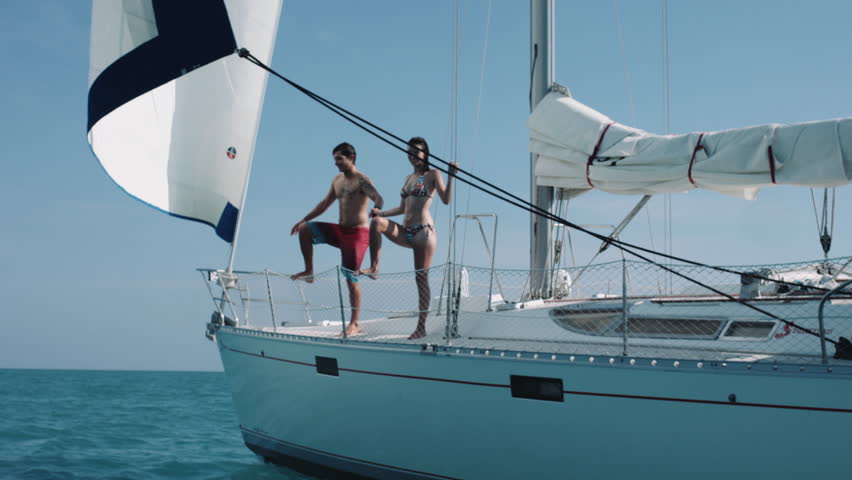 Man Walking On Deck Of Pitching Boat Stock Footage Video 4121119 ...