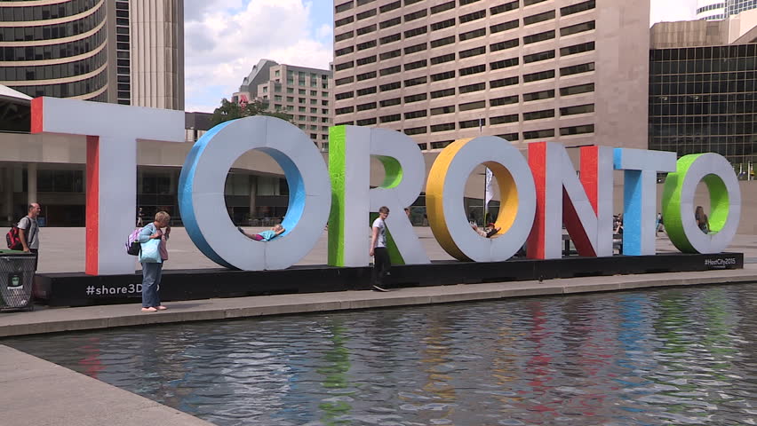 Toronto, Ontario, Canada August 2015 Huge 3D Toronto Sign In Front Of ...