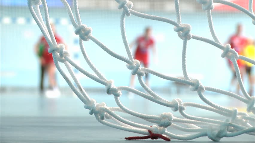 Stock video of handball, focus on net | 1145221 | Shutterstock