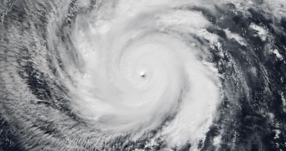 Hurricane. Alpha Matte. 2 Videos In 1 File. Huge Hurricane Seen From ...