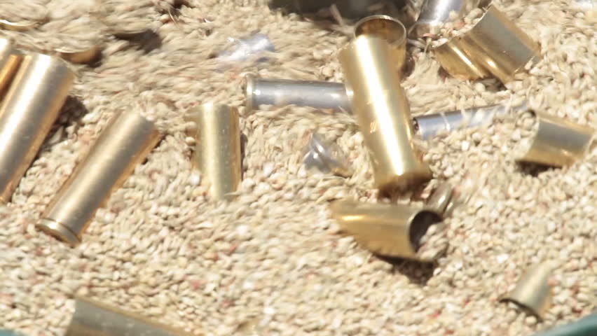 Stock video of pistol bullet cartridge brass in a | 1163641 | Shutterstock