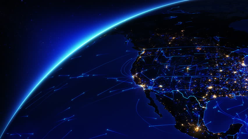 Email And Www Revolve Around The World. Concept Of Globalization. Stock ...