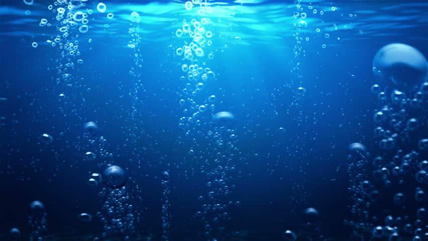 Under Water Air Bubbles Rising From Deep Water Up To The Surface. Stock Footage Video 19373863 ...