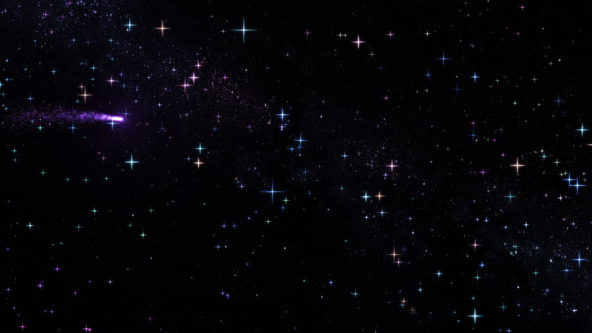 Sky with Shooting Stars. Loopable. Stock Footage Video (100% Royalty ...