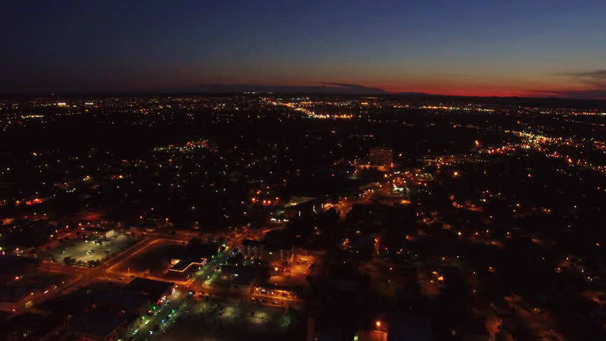 Stock Video Clip of Aerial video of Albuquerque, New Mexico at ...