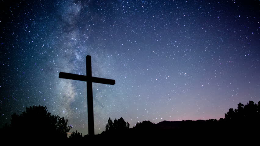 Cross, Moon, And Stars Time-lapse Stock Footage Video 9023497 ...