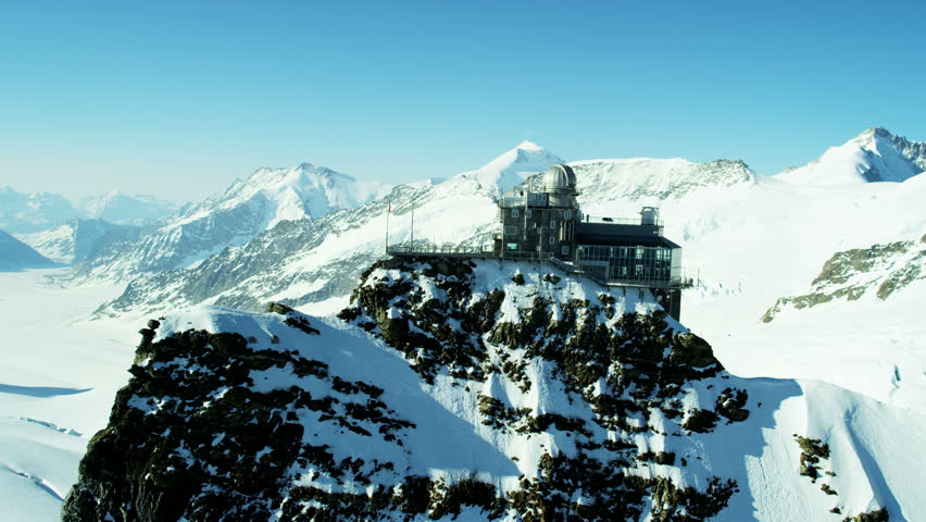 Aerial Swiss Jungfraujoch Sphinx Observatory Stock Footage Video (100% Royalty-free) 12291761 ...
