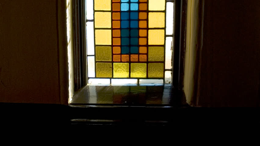 Stock video of stain glass window with light rays | 1241281 | Shutterstock