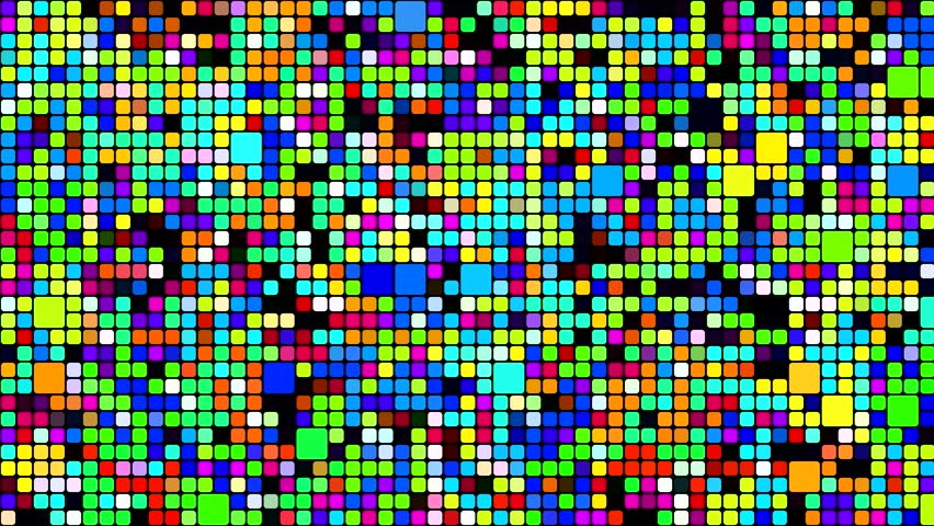 Colorfull Pixels With Random Colors, Full HD Stock Footage Video ...