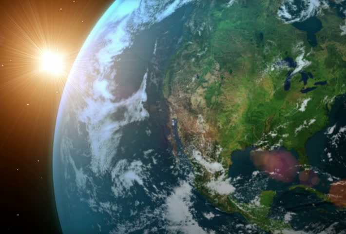 Earth Zooming Out Into Space Stock Footage Video (100% Royalty-free ...