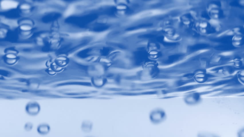 Blue Mineral Water Sparkling With Bubbles Stock Footage Video 12962288 ...